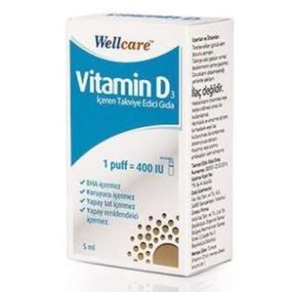 Wellcare Vitamin D3 Spray 400 IU 5ml | Doza.Net